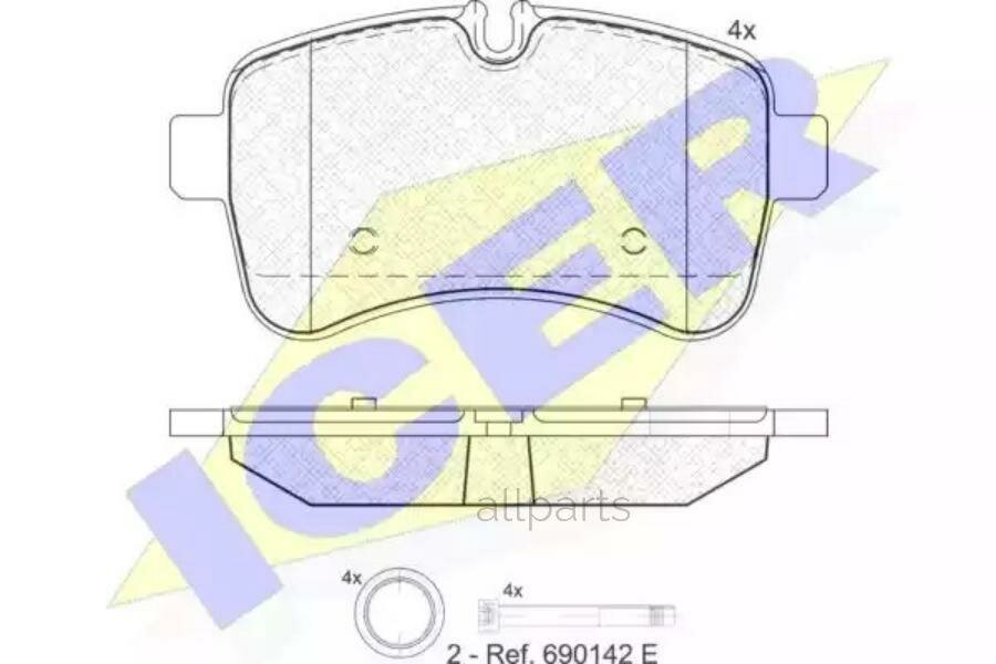 ICER 141837 Колодки тормозные