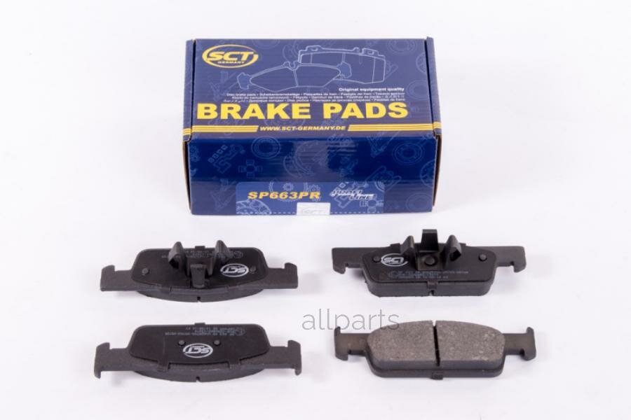 SCT GERMANY SP663 колод. торм. задн. LADA X-RAY/RENAULT LOGAN II 13-/SANDERO II 13-/SMART FORTWO 15-/FORFOUR 14-