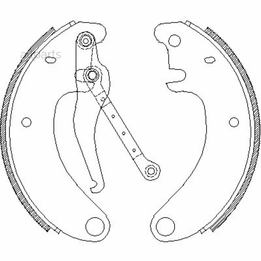 ROAD HOUSE 450900 Колодки торм. барабанные