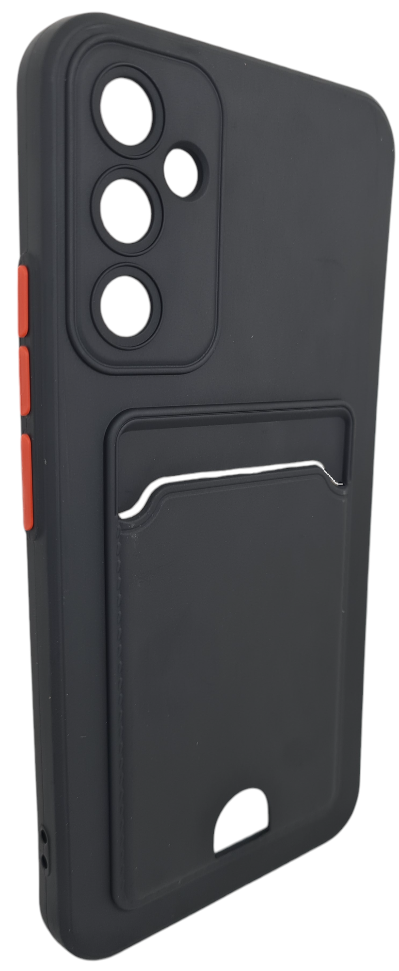 Чехол-накладка BUTTON с карманом для карт Mariso для Samsung Galaxy A14 (Черный)