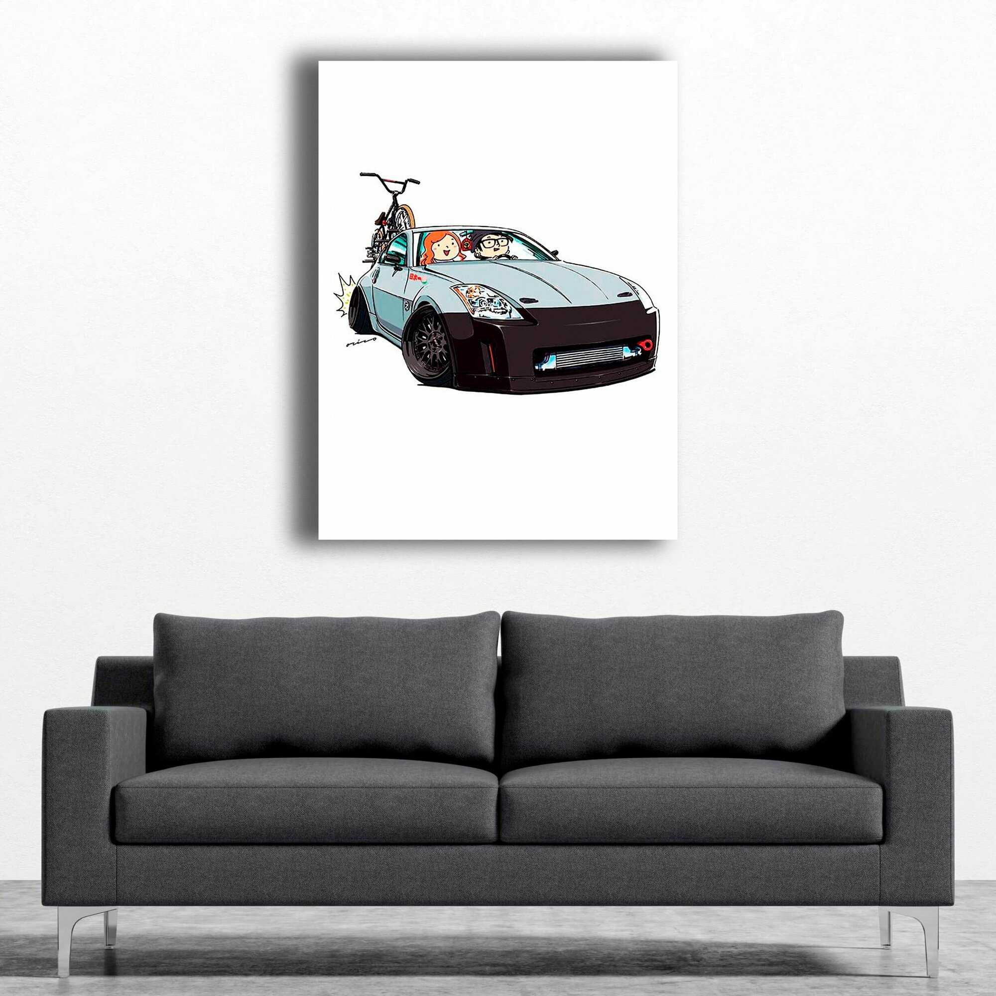 Интерьерная картина на холсте / JDM / Drift 60*80