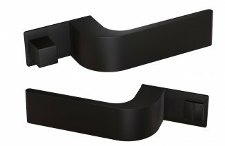 Дверная ручка на прямоугольном основании Fratelli Cattini "NM-612" 4-NM матовый черный