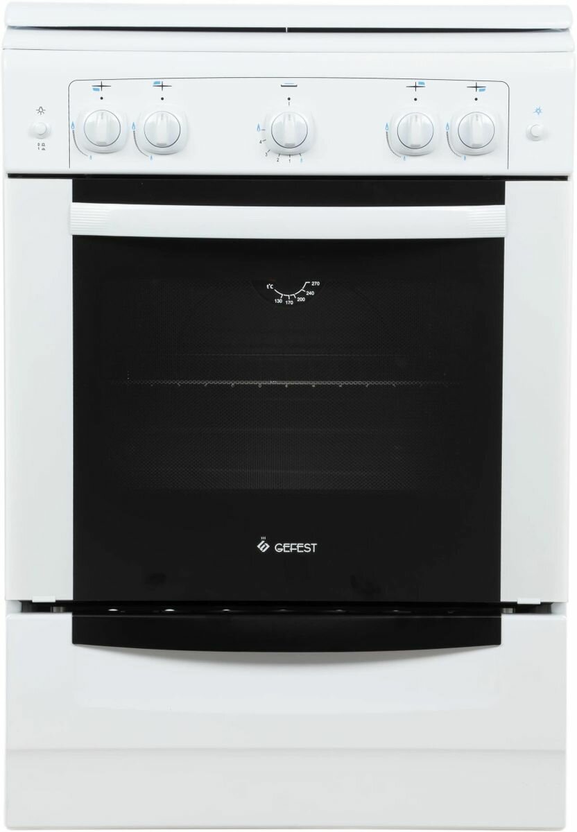 Газовая плита Гефест ПГ 6100-01, 4 газовые конфорки, белый, ящик для посуды