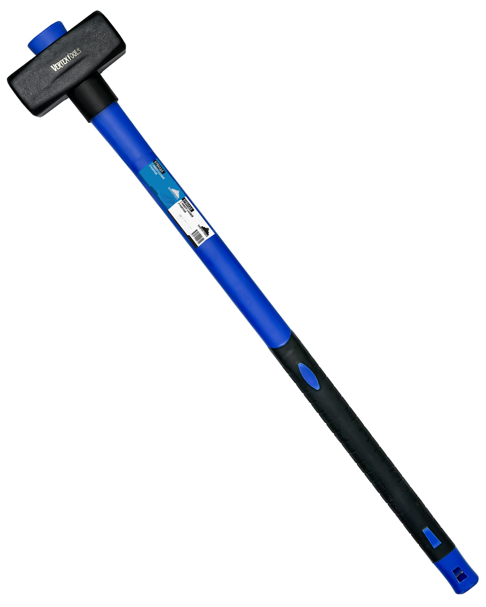 Кувалда VertexTools, 3 кг, фиберглассовая рукоятка, квадратная форма бойка