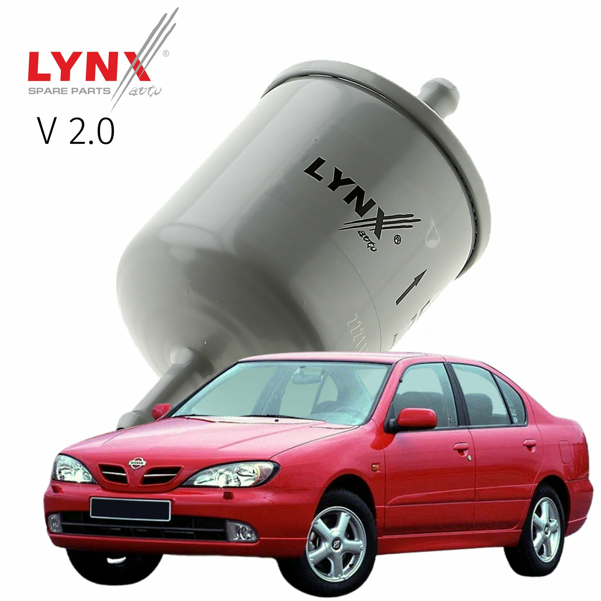 Фильтр топливный Nissan Primera (2) / Ниссан Примера 1995 1996 1997 1998 1999 2000 V2 SR20DE / 1шт, LYNXauto