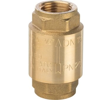 Клапан обратный пружинный муфтовый STOUT 1/2 с металлическим седлом SVC-0011-000015