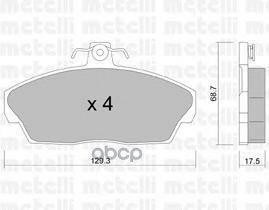 Колодки дисковые передние! Land Rover Freelander 1.8i 16V/2.0Di 98-00 Metelli арт. 2201741