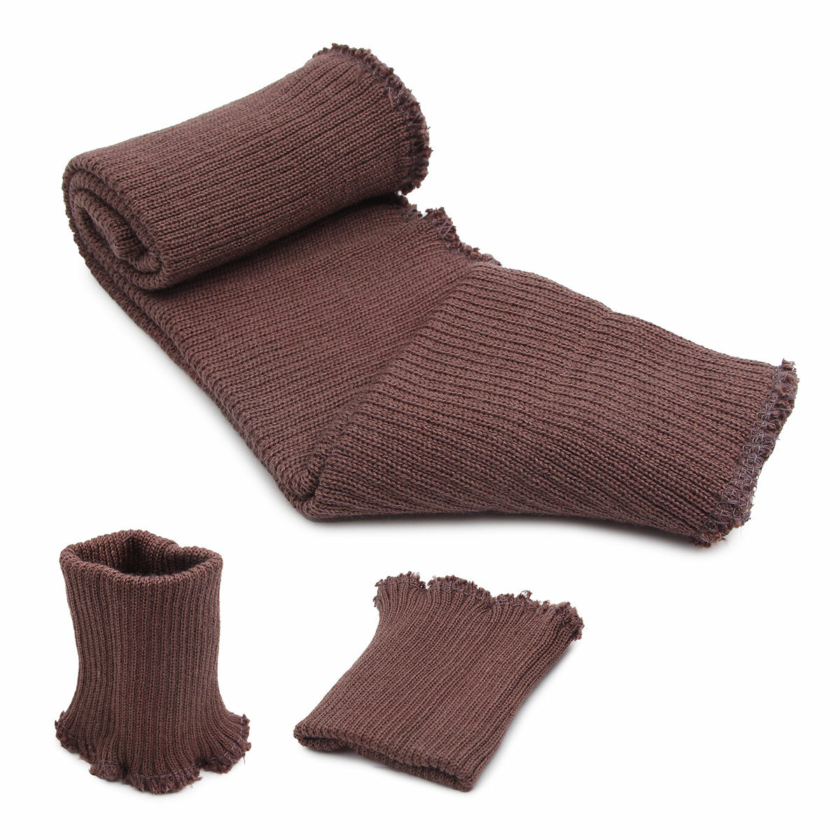 Подвяз 42*10см в 2 сложения + 2 манжета 8,5*9,5см, плотные, трикотажные (730 светло-коричневый)