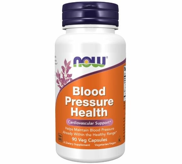 NOW Blood Pressure Health 90 veg Capsules, ангиопротектор 90капсул
