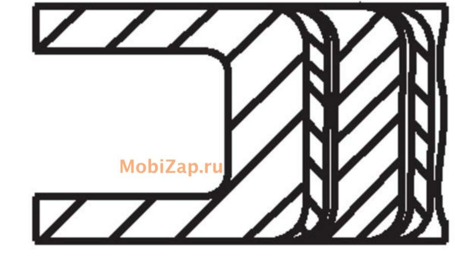 Кольца поршневые Mahle/Knecht арт. 021 RS 00119 0N0