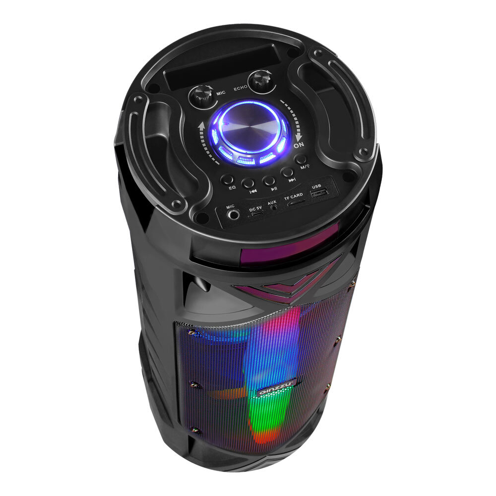 Колонка Ginzzu GM-236, Акустическая система Midi, BT/USB/TF/FM/MIC/ДУ