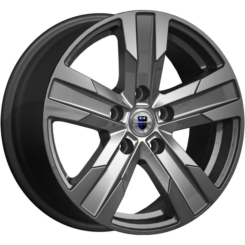 Диск автомобильный литой КиК Висмут 16x7 5x110 et39 dia65.1 Серый
