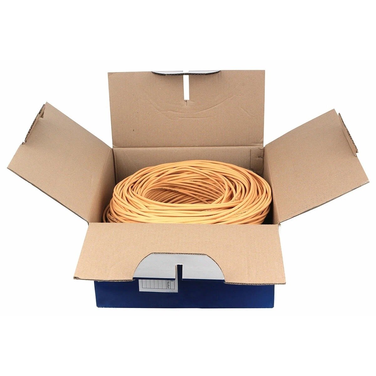 Витая пара SkyNet Кабель Light UTP нг-LSZH 4x2x0,46, низкое дымовыделение, нулевое содержание галогенов, медный, FLUKE TEST, кат.5e, однож, 305 м, box, оранжевый [CSL-UTP-LSZH-4-CU]