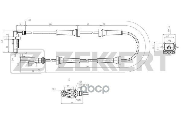 Датчик ABS Задний/Передний Renault Duster I II 11- Arkana 19- Dacia Duster I II 10- Zekkert арт. se-6201