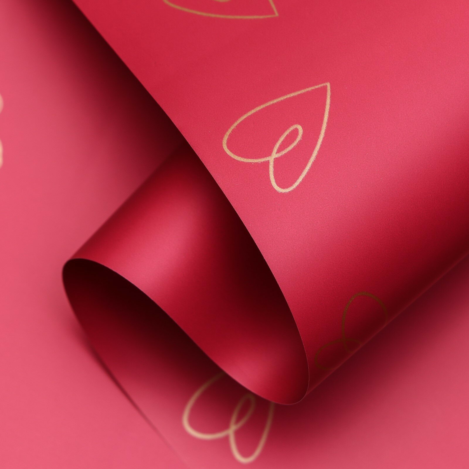 Пленка для цветов и букетов UPAK LAND, 57±1 см ×10 м, красный, 65 мкм