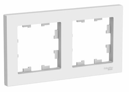 Рамка 2-постовая универсальная Systeme Electric (Schneider Electric) AtlasDesign, белая ATN000102