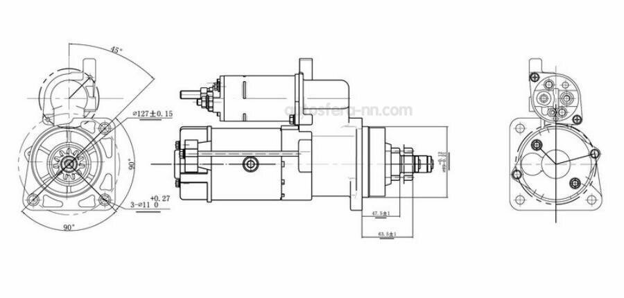 STELLOX 8802082SX стартер! 4кВТ, 24В, 11 зубьев, версия DELCO\ MB Atego 01.98>