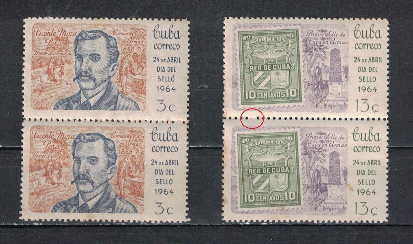 Почтовые марки Куба 1964г. "День марки - ошибка" Марки на марках, День марки, Ошибки NG
