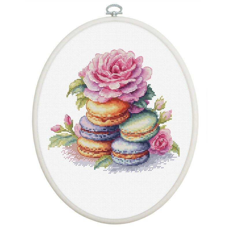 Набор для вышивания Luca-S #BC226 Французские Macarons, Счетный крест, 15 x 16 см