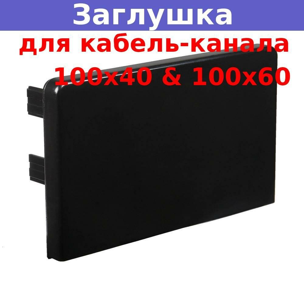 Заглушка ЗГЛ для кабель-каналов 100х40/100х60 мм черная
