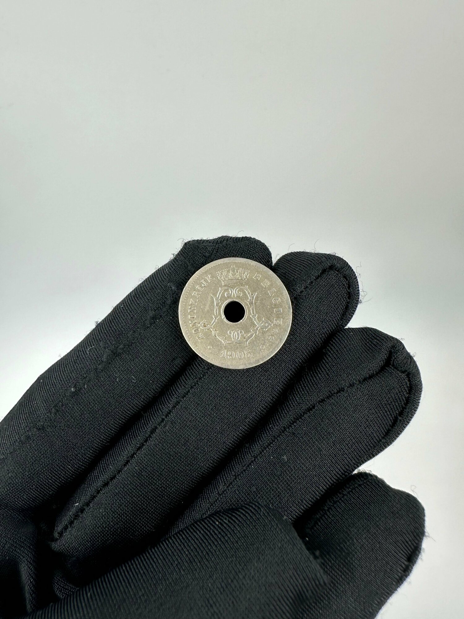 Монета Бельгия 5 сантимов 1905 год