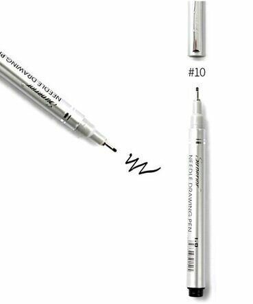 Ручка капиллярная линер чёрная 0,5мм "MS-807A"