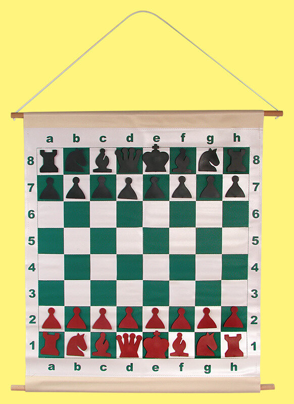 Шахматы демонстрационные складные магнитные в тубусе (70 на 73 см)