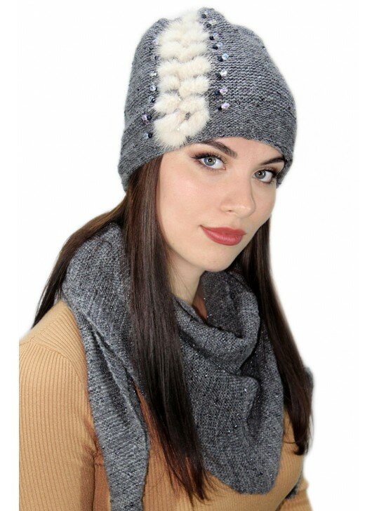 Шапка Комплект "Алвета" косынка для женщин