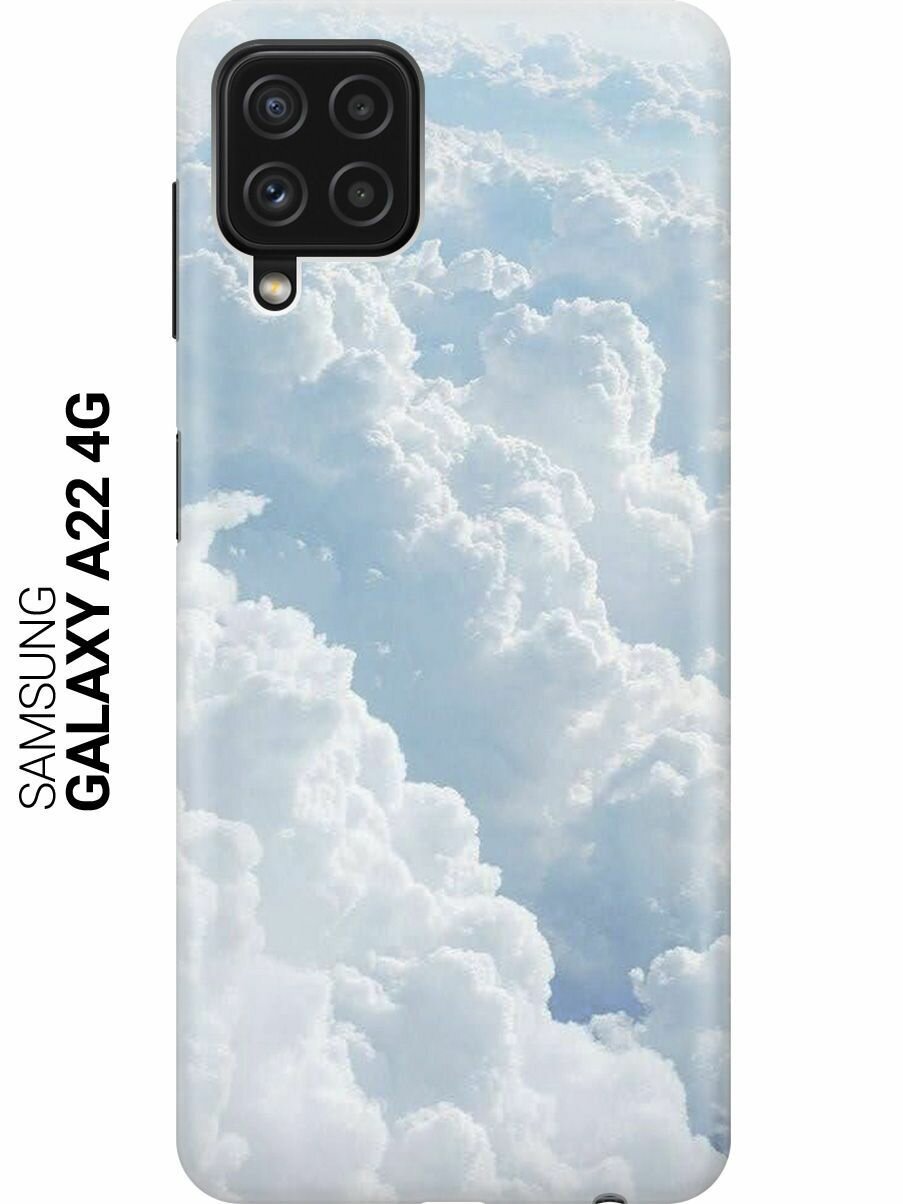 Силиконовый чехол на Samsung Galaxy A22, M32, M22, Самсунг А22, М32, М22 с принтом "Кучевые облака"