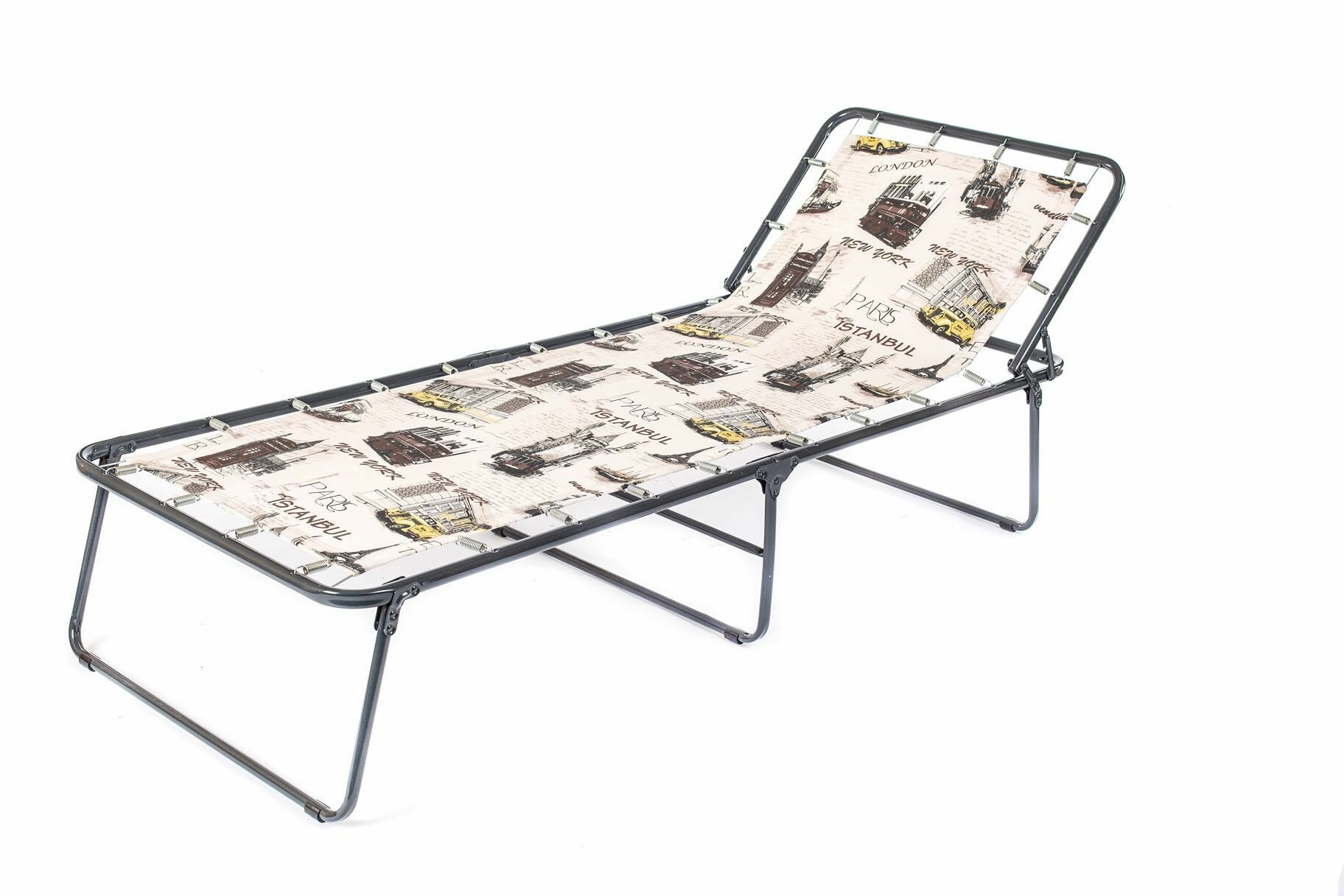 Кровать Olsa Надин c407/89, раскладная, сталь, полимерное покрытие, цвет бежевый, 197x73x34 см