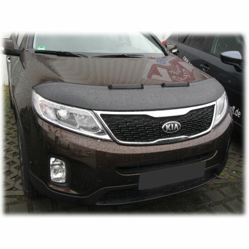 Дефлектор капота Кожаный для KIA SORENTO 2 2009 -2012 II (Киа Соренто 2)