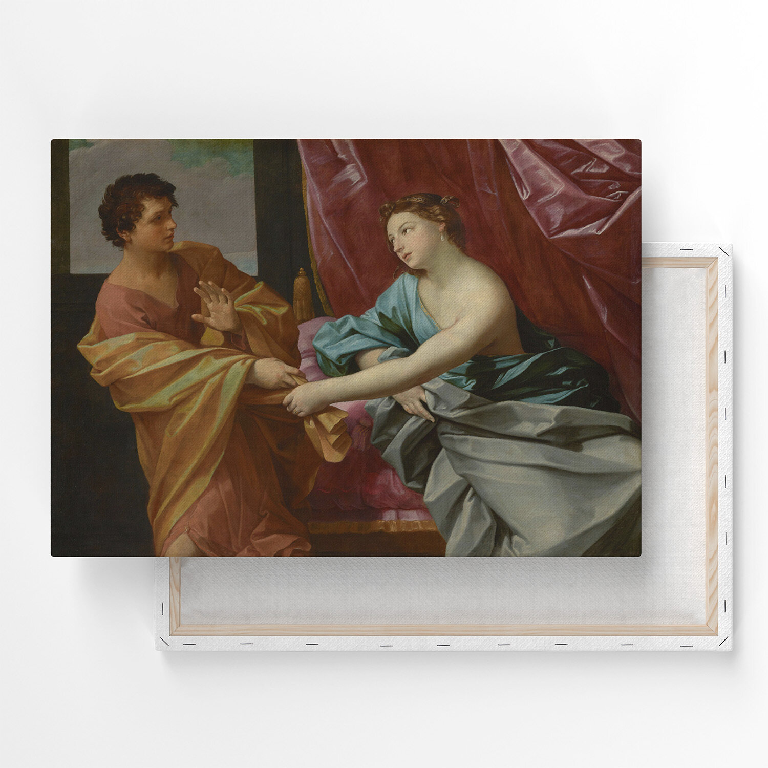 Картина на холсте, репродукция / Гвидо Рени - Joseph and Potiphars Wife / Размер 80 x 106 см