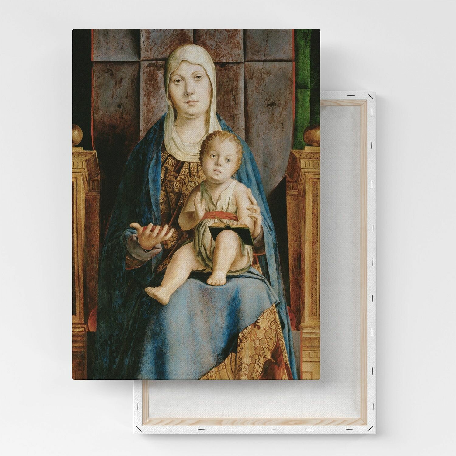Картина на холсте, репродукция / Антонелло да Мессины - Madonna with Saints Nicholas / Размер 40 x 53 см