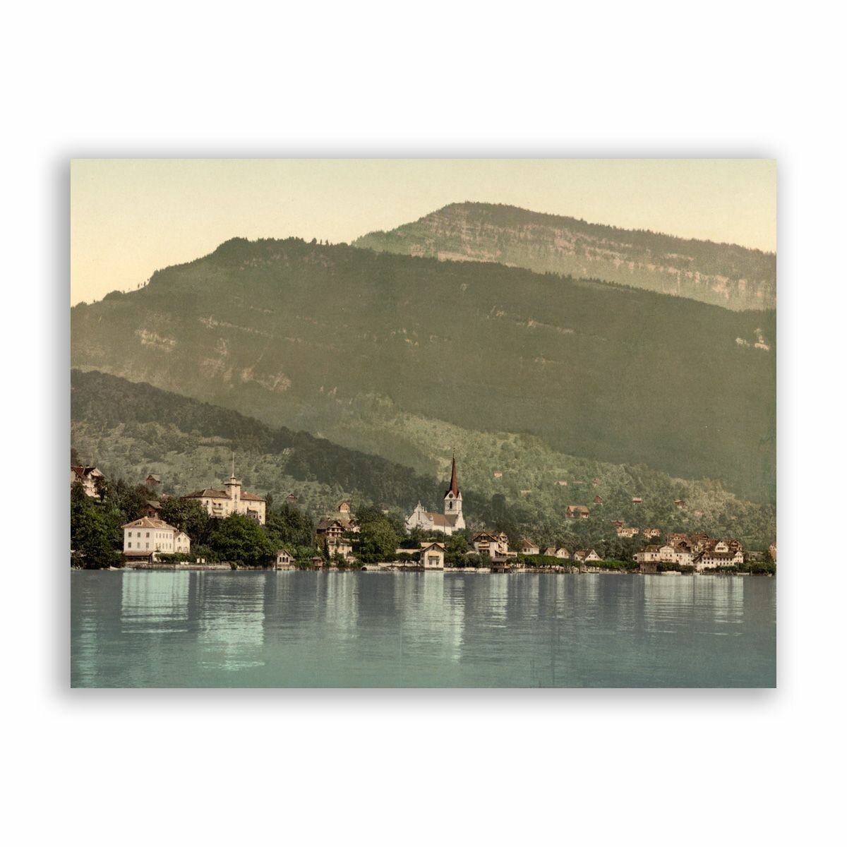 Постер, плакат на бумаге / Weggis, Rigi, Switzerland / Размер 60 x 80 см