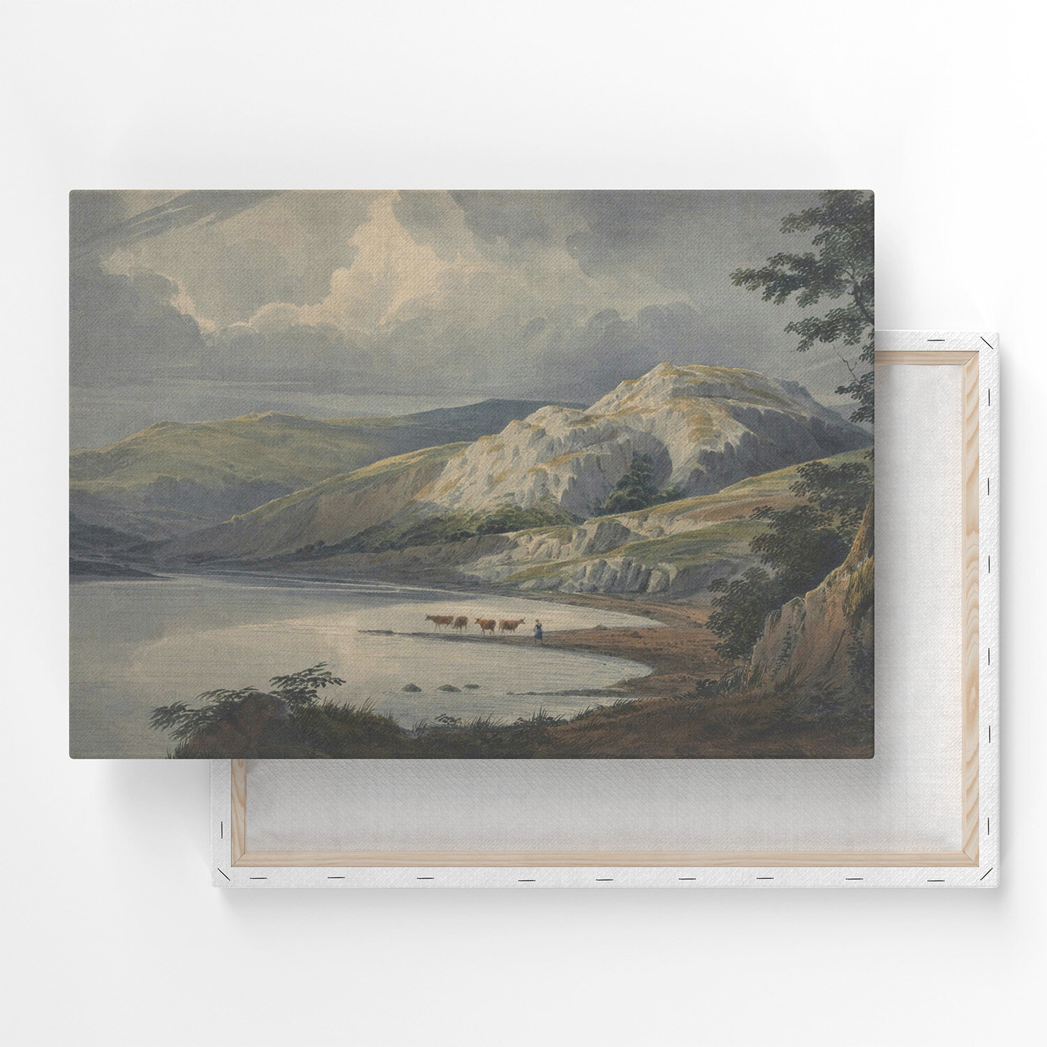 Картина на холсте, репродукция / Уильям Тёрнер - A Mountain Lake / Размер 30 x 40 см