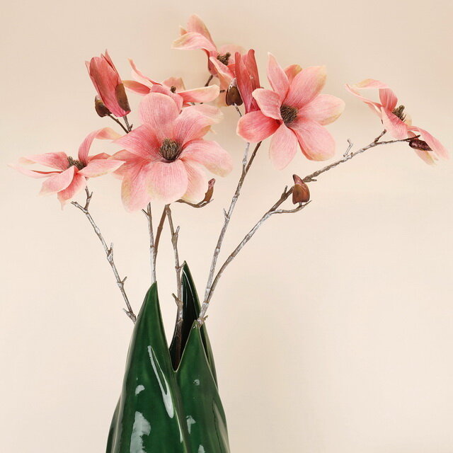 Искусственная ветка Магнолия Azura 91 см розовая, EDG, 684053-50