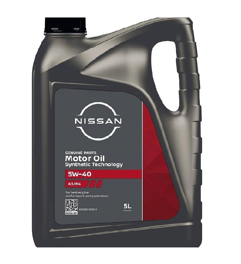 Моторное масло NISSAN 5W40 SN/CF A3/B4 5л. (арт. KE90090042) NISSAN-5W40-5L