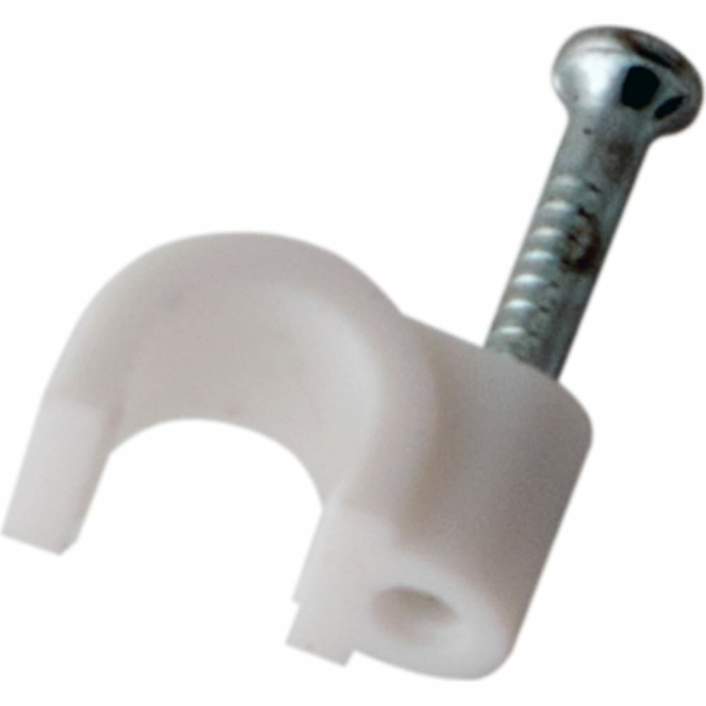 Круглый крепеж кабеля REXANT 4 мм, белый 50шт 07-4004