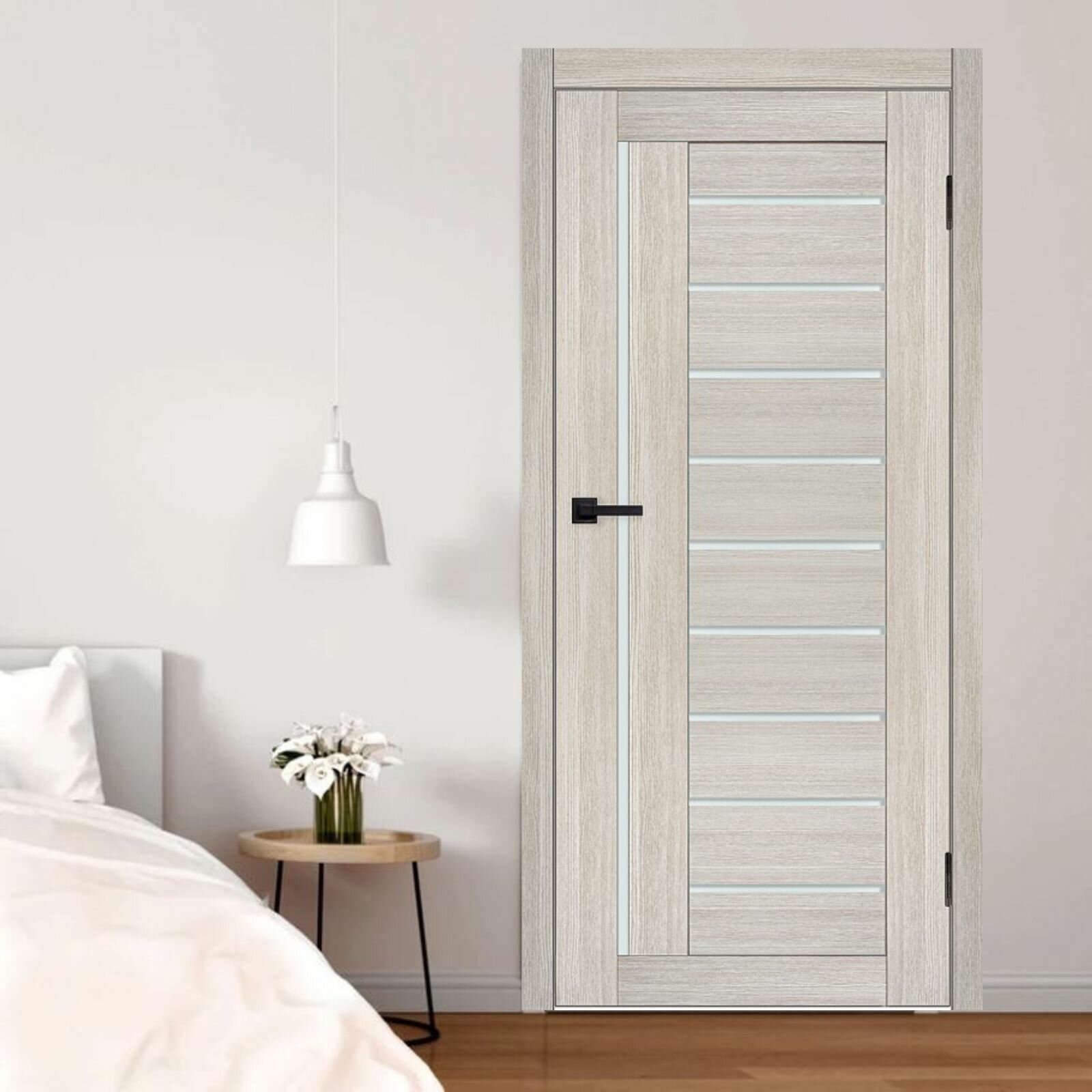 Дверь межкомнатная Бета Капучино Paputin's Doors 900 х 2000 мм Остекленная