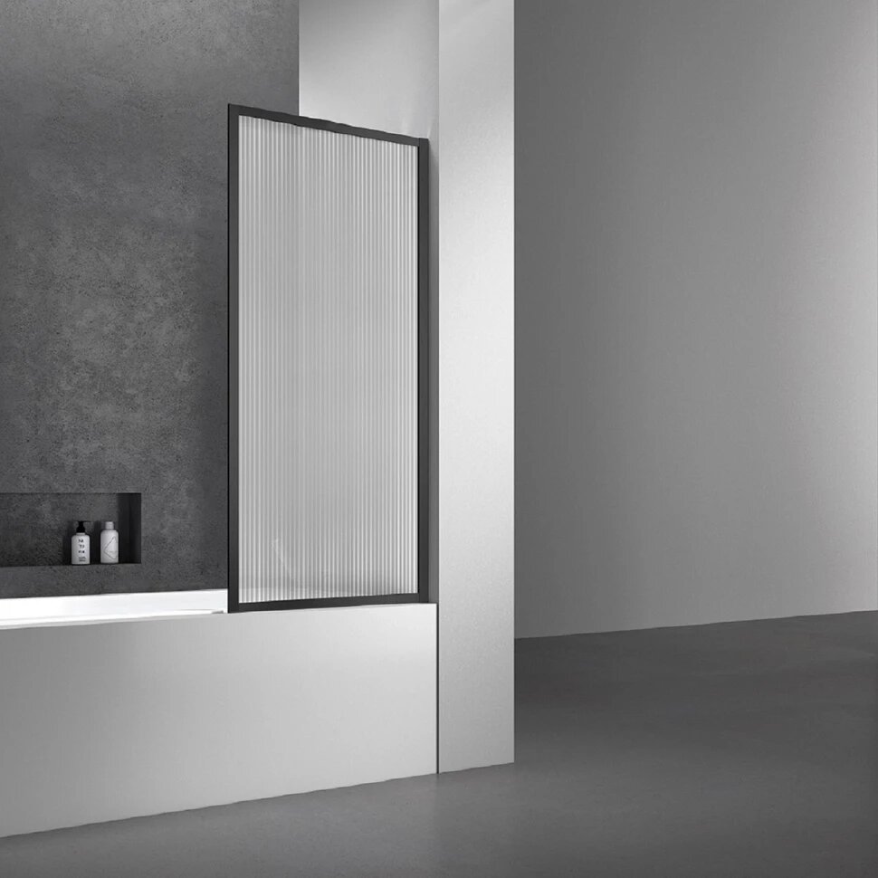 Шторка для ванны 70 см Vincea VSB-41700FLB рифленое