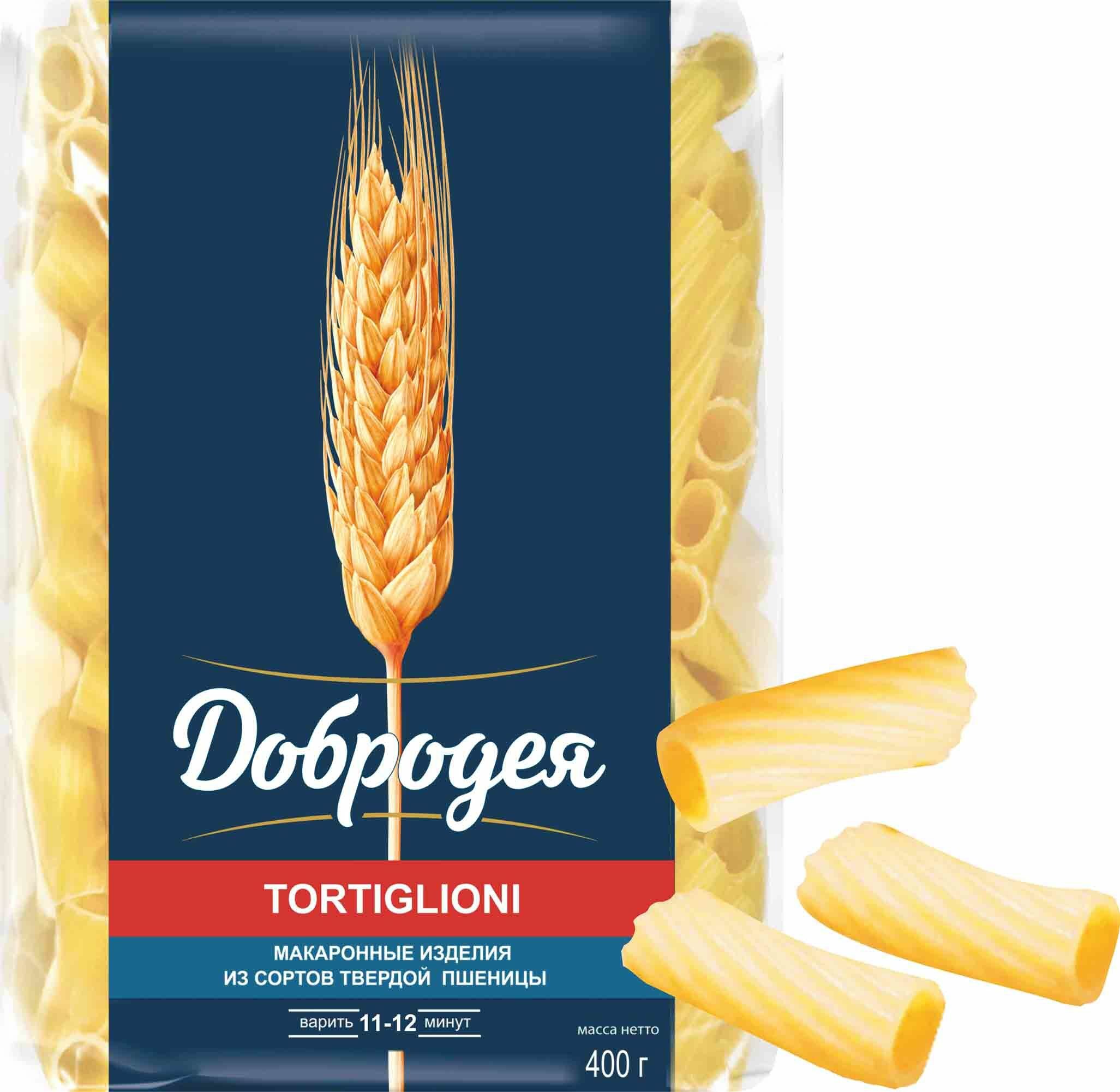 Макаронные изделия "Добродея" TORTIGLIONE в/с 400гр. 6шт.