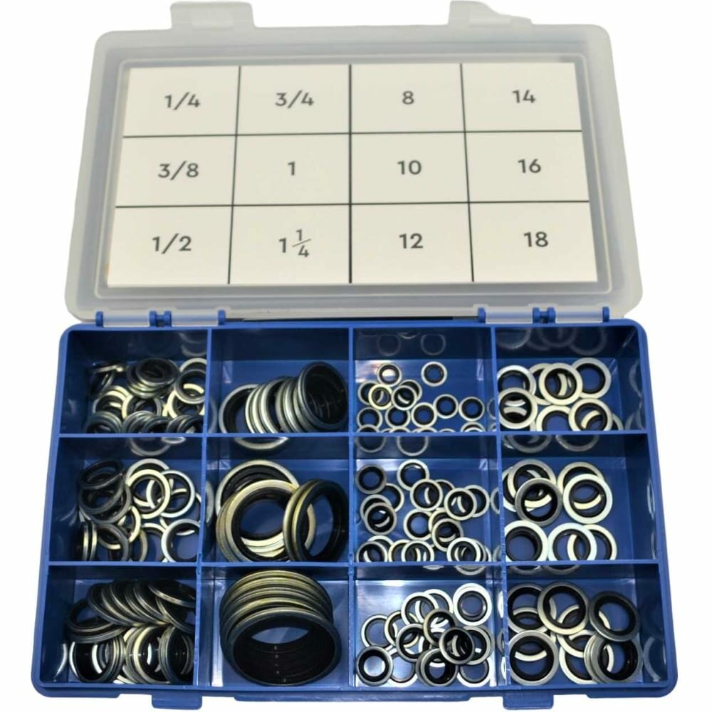 Набор колец резинометаллических BSCR-GM BSCR-GМ kit Цема-Беаринг BSCR-GM kit, резиновый, синий
