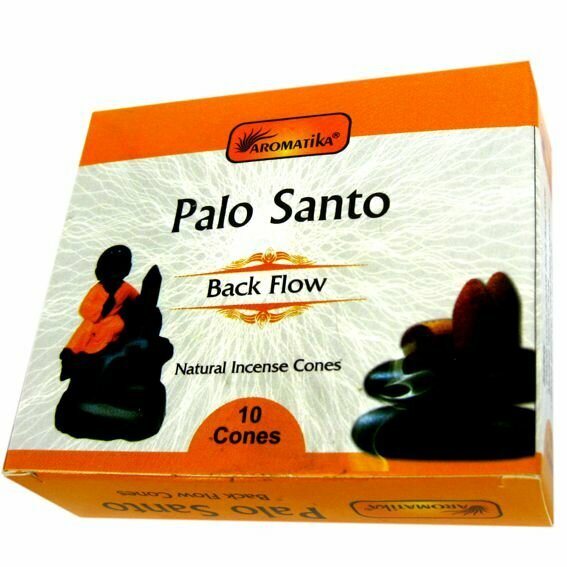 PALO SANTO Back Flow, Aromatika (пало санто стелющийся дым, Ароматика), 10 конусов.