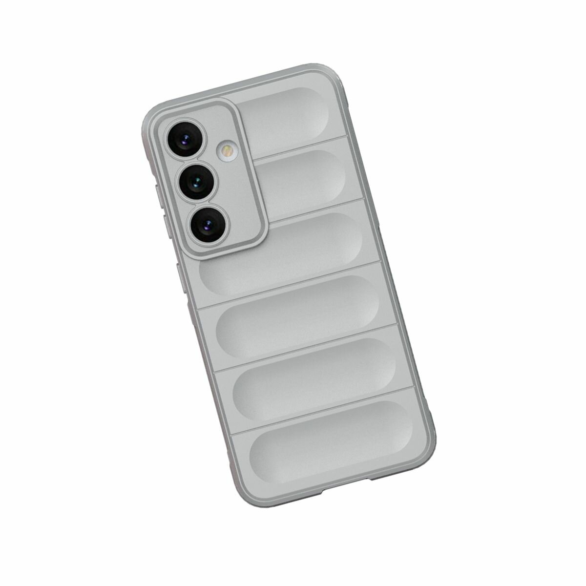 Противоударный чехол Flexible Case для Samsung Galaxy S24+ (светло-серый)