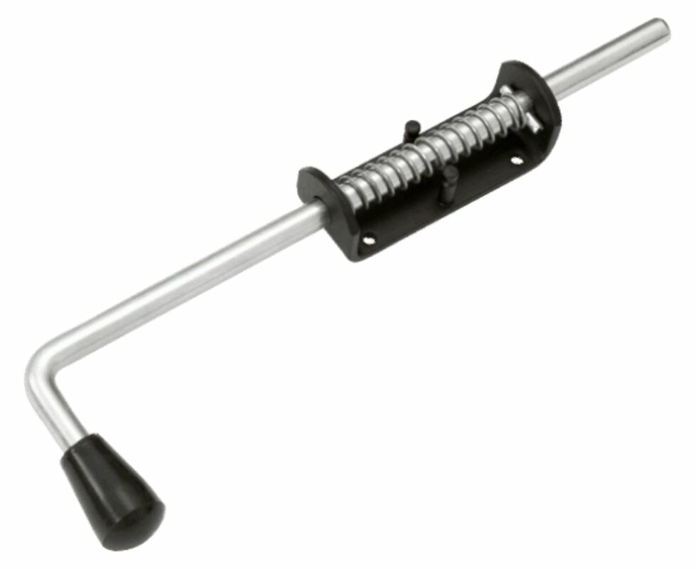 Засов с пружиной 280мм (черный) / DOMART