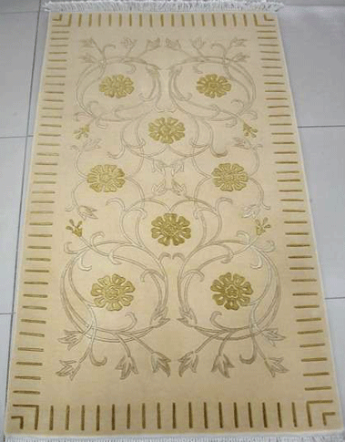 Ковер шерстяной изготовлен в Китае на пол 170х240 см бежевый классический ворс 10 мм 105507 Kover-Russia