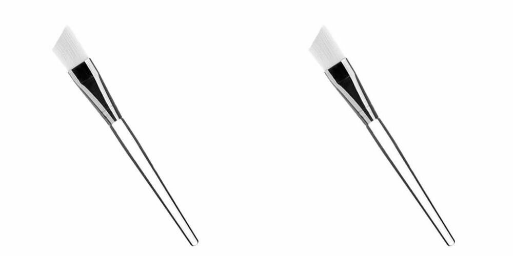 Singi Кисть скошенная, для нанесения масок, 17х2 см, 2 штуки.