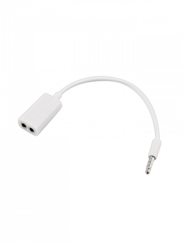 Разветвитель Jack 3,5 (4 pin) вилка - 2 Jack 3,5 (3 pin) розетка, длина 0,15 м.