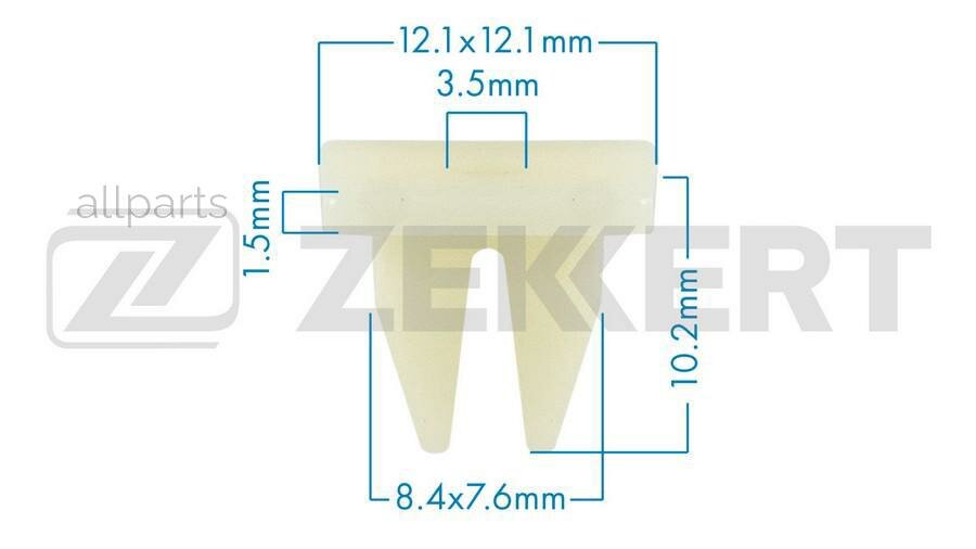 ZEKKERT BE-1233 Клипса крепёжная Hyundai (миним. кол-во заказа 10 шт)