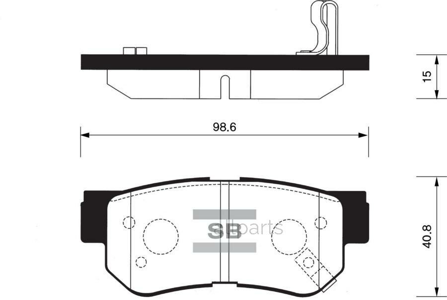 SANGSIN BRAKE SP1117 Колодки тормозные задние SANGSIN BRAKE SP1117